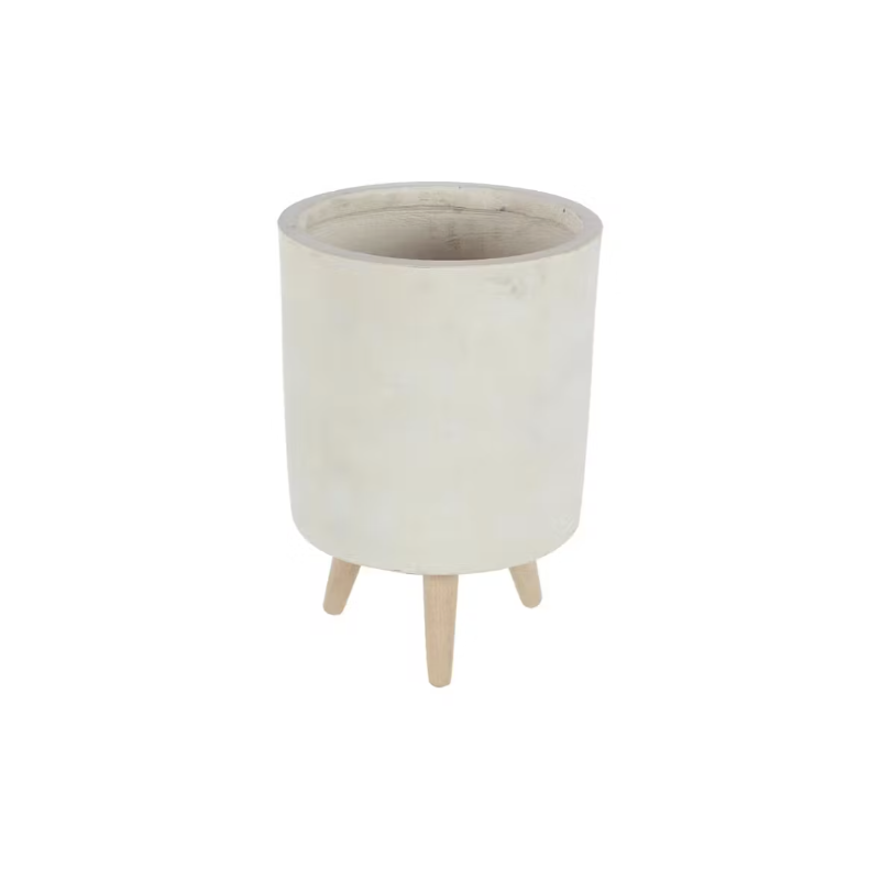 White Fiberclay Planter Set of 3