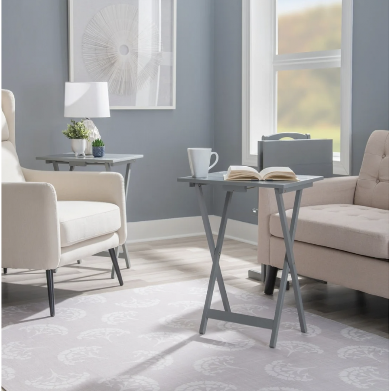 Compass Light Grey Table Set