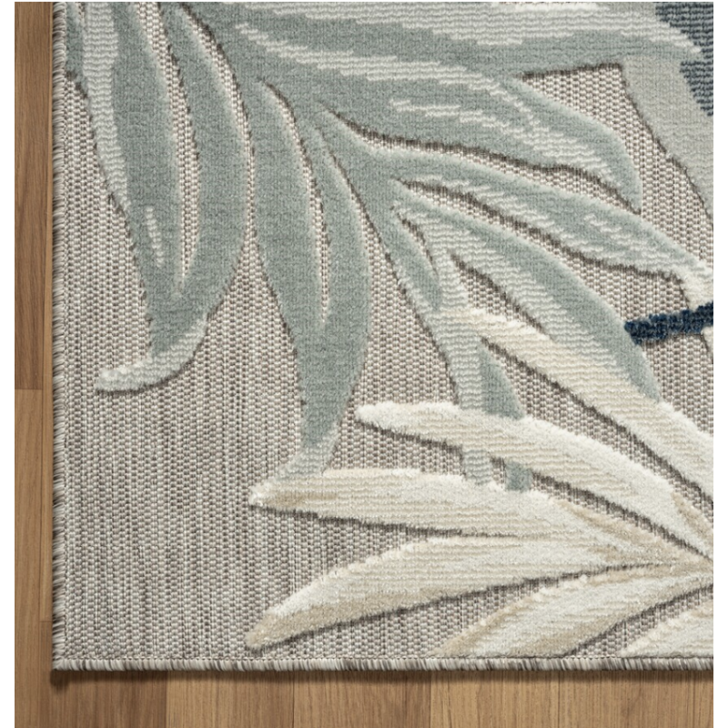 Veranda Beige and Blue Rug Product Dimensions 5' x 7'