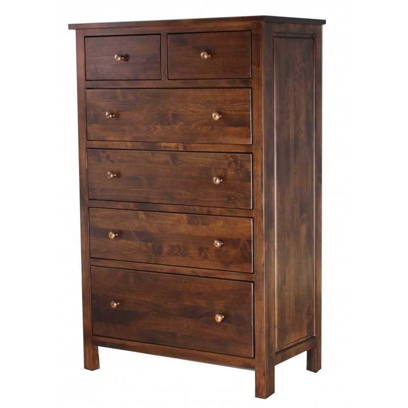 [33 Inch] Alder Heritage 6 Drawer Chest Color Unfinished Wood Alder ...