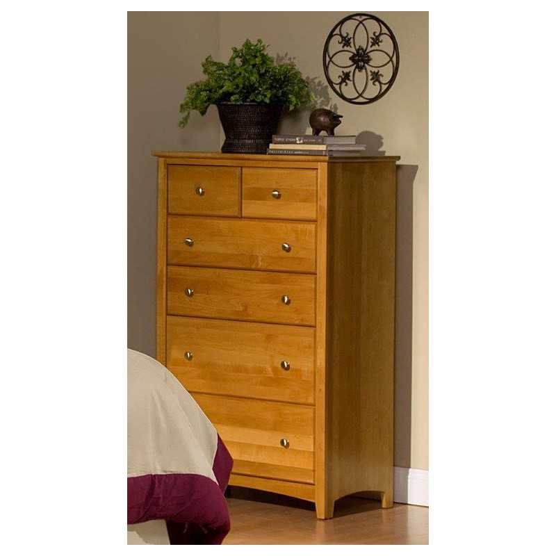 [33 Inch] Alder Shaker 6 Drawer Chest Color Unfinished Wood Alder Knob ...
