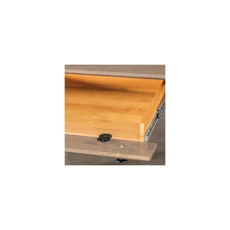 [56 Inch] Modular Shaker Wedge Desk Left Color Unfinished Wood Alder ...