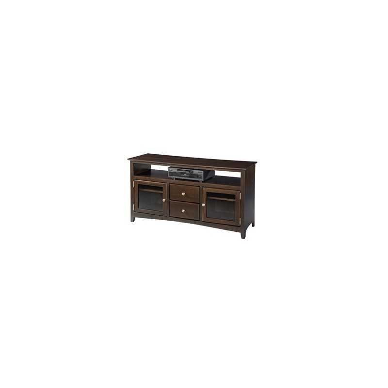 [54 Inch] Alder Shaker TV Console Color Unfinished Wood Alder Knob Nickel