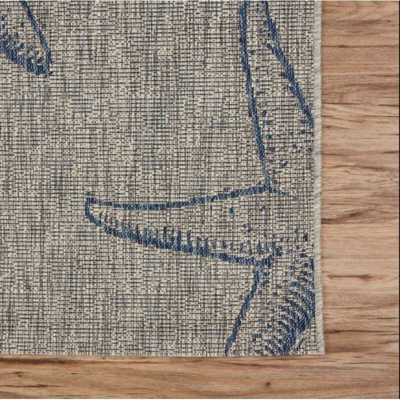 Blue Starfish Constellation Area Rug Product Dimensions 5' x 7'